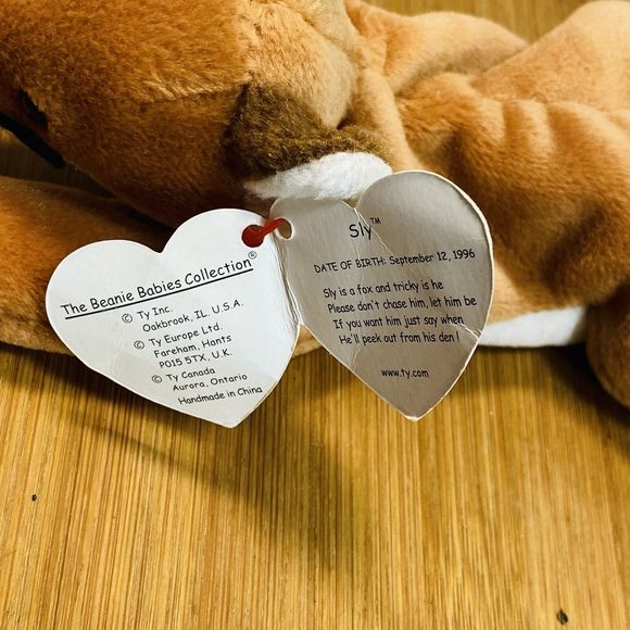Toys | Ty Beanie Baby Sly The Fox Vintage 1996 Style 4115 Pvc New With ...